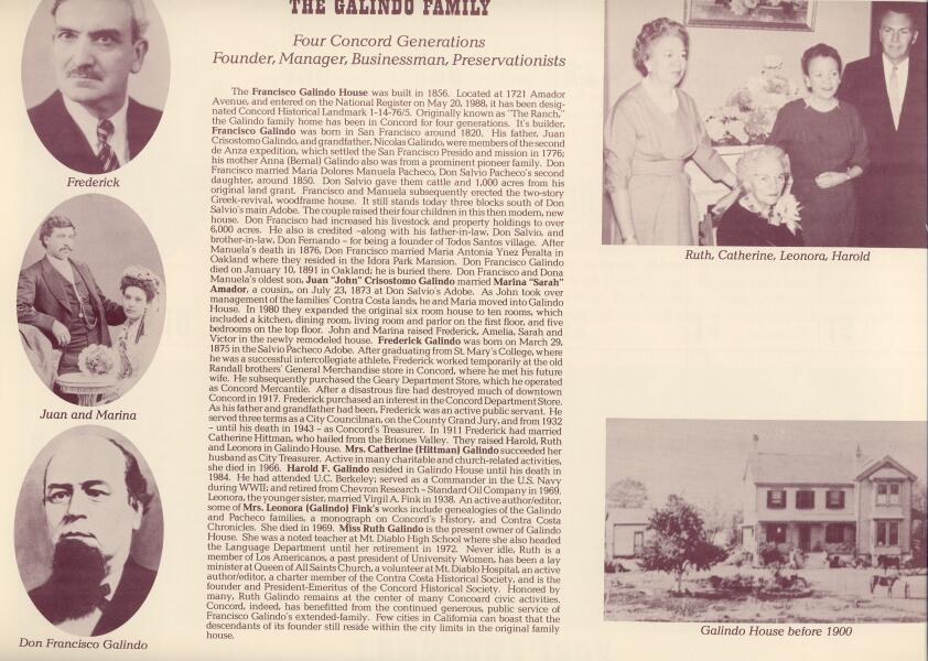 The Galindo Family - Concord Historical Society